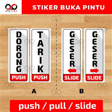 Jual Stiker Buka Pintu Dorong Tarik Dan Geser Shopee Indonesia