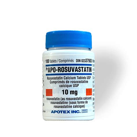 Crestor Rosuvastatin 10mg X 100 Apotex Canada Pharmaceutical