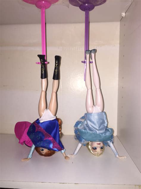 Anna And Elsa Doing Handstands By Mrtoonlover83 On Deviantart