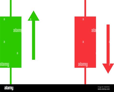Increasing And Decreasing Candlestick Icon Set Stock Market Volatility Editable Vector Stock