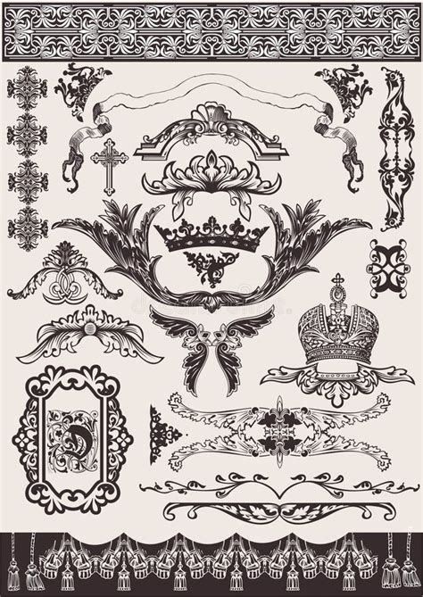Vector Set Calligraphic Design Elements Stock Vector Illustration Of