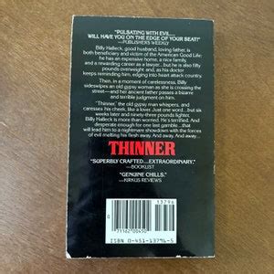 Stephen King Thinner Writing As Richard Bachman 1985 Ae Signet