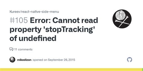Error Cannot Read Property StopTracking Of Undefined Issue Kureev React Native Side