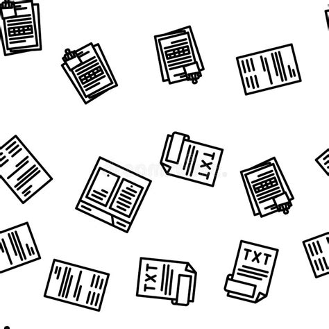 Document Business File Office Seamless Pattern Stock Illustration Illustration Of Hand Office