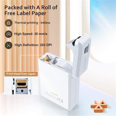 Aparat De Etichetare Portabil Excitat® Mini Cu Eticheta De 15x30 Mm Abs Conexiune Bluetooth