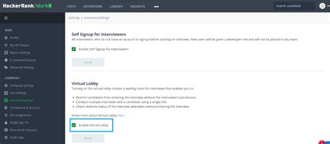 elevate your interview experience with the hackerrank virtual lobby
