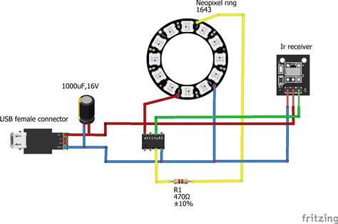 lighting a neopixel ring or neopixel stick with ir receiver and remote