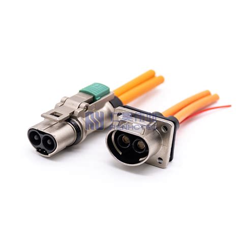 Ev High Voltage Interlock Connector 35a Straight Metal 3 6mm 3 Pin Hvil Socket For 6mm² Cable