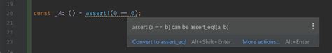 incorrect suggestion assert to assert eq in const context · issue