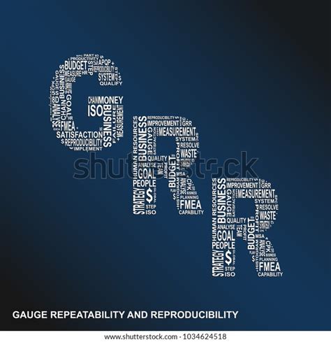 Gauge Repeatability Reproducibility Diagonal Typography Background