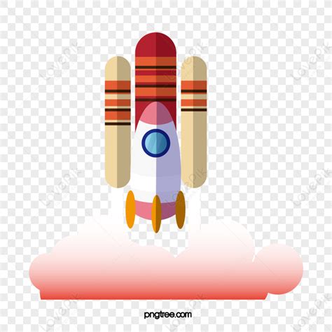항공 로켓 우주선 상승비행만화아름다운 Png 일러스트 무료 다운로드 Lovepik