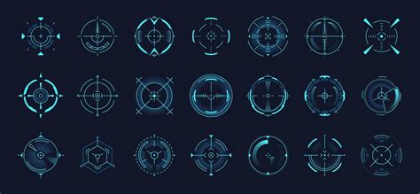 Premium Vector Hud Target Pointer Laser Crosshair Collimator Sight