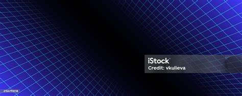 푸른 빛나는 네온 와이어 프레임 배경입니다 원근법에서 빛나는 체크 무늬 대각선 격자 평면 복고풍 미래 지향적 인 깊이 벽지