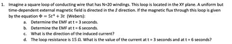 Solved Imagine A Square Loop Of Conducting Wire That Has Chegg Com
