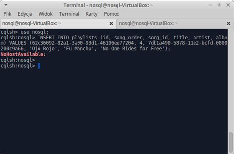 Cassandra Error During Inserting Data Nohostavailable Stack Overflow