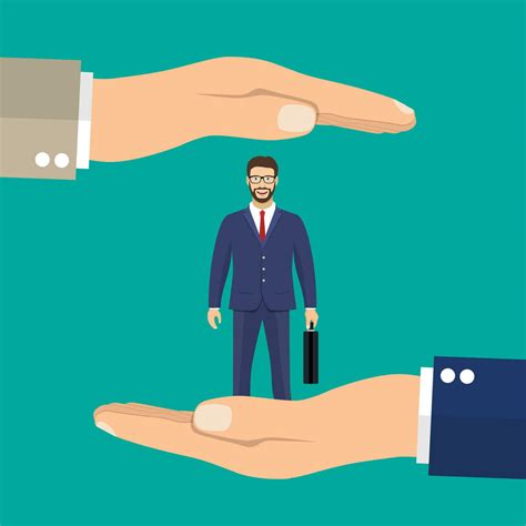 Businessman In Hands Palm Holds Client 35884741 Vector Art At Vecteezy