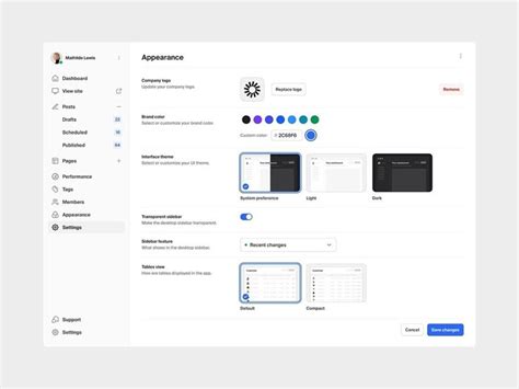 appearance settings — untitled ui in 2024 web design ui design wireframe design