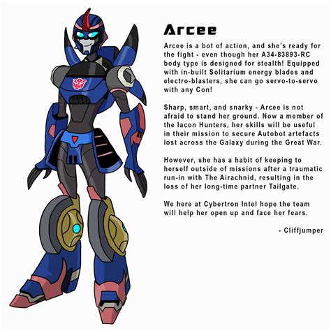 Transformers Animated Prime Arcee By Halfbakedhex8 On Deviantart