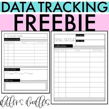 Data Tracking Freebie By Diller S Doodles TPT