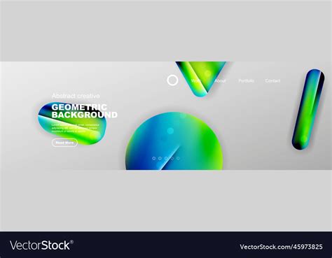 Bright Glossy Overlapping Geometric Shapes Vector Image