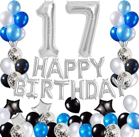 Risehy 17th Birthday Decorations Birthday Party Supplies
