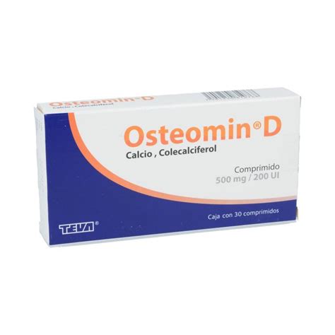 Osteomin D 500 Mg 1 Caja 30 Comprimidos
