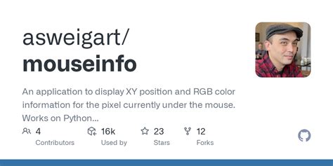 GitHub Asweigart Mouseinfo An Application To Display XY Position And RGB Color Information