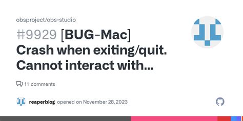 [bug mac] crash when exiting quit cannot interact with menus after