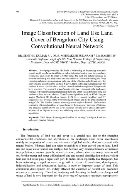 Pdf Image Classification Of Land Use Land Cover Of Bengaluru City Using Convolutional Neural