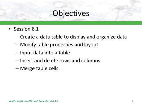 Tutorial 6 Creating Tables And Css Layouts Objectives