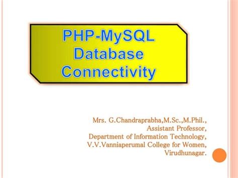Introduction To Mysql Ppt