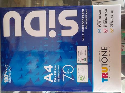 Kertas Hvs A4 Kuarto 70gram Sidu