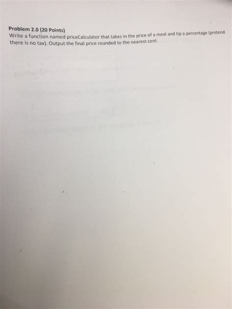 solved problem 2 0 20 points write a function named pricec