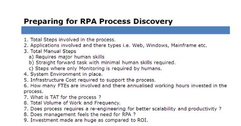 Preparing For RPA Process Discovery