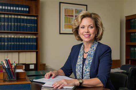 Woman Principal In School Office With Desk C Premium Ai Generated Image