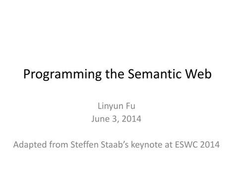 ppt programming the semantic web powerpoint presentation free download id 2677226