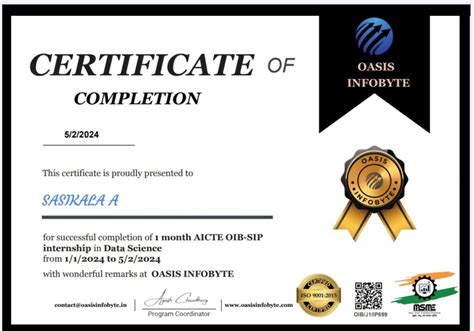 Sasikala A On Linkedin I Am Eagerly Waiting To Share My First Internship