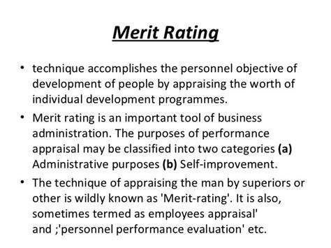 Ch 4 Merit Rating And Job Details