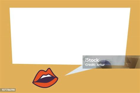 평면 디자인 비즈니스 벡터 일러스트 레이 션 개념 빈 복사 텍스트 Esp에 대 한 웹 배너 템플릿 헤어 레드 입술 이야기 말하기