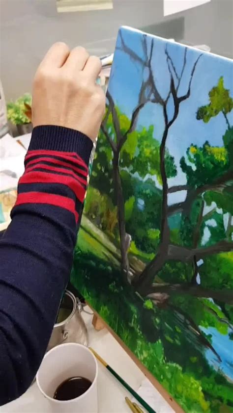 성인취미미술 유화배우기 신길뉴타운취미미술 신길동취미미술화실 신길동미술 두물머리 풍경화그리기 영등포성인취미미술 네이버 블로그