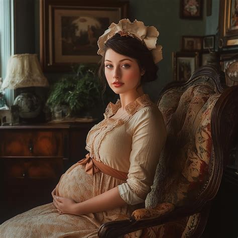 Pregnant Woman Hyperrealistic Portrait Premium Ai Generated Image
