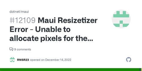 Maui Resizetizer Error Unable To Allocate Pixels For The Bitmap When