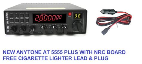 ANYTONE AT 5555 PLUS V3 V VOX HF CB 10m 11m RADIO SSB FM AM & NRC BOAR ...