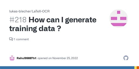 How Can I Generate Training Data · Issue 218 · Lukas Blecherlatex