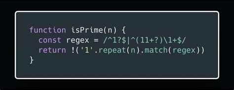 a wild way to check if a number is prime using a regular expression r regex