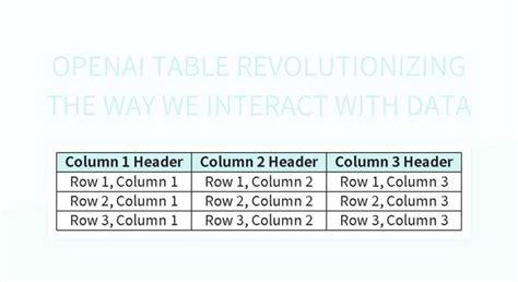 Revolutionizing Data Interaction With OpenAI Table Excel Template Free Download Pikbest