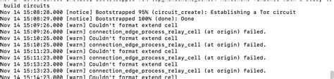 Tor Bridge Warning Could Not Format Extend Cell Relay Operator Tor Project Forum