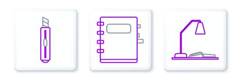 테이블 램프와 열린 책 문구 칼 및 노트북 아이콘으로 작업 공간을 설정합니다 벡터 0명에 대한 스톡 벡터 아트 및 기타 이미지 0명 가구 강철 Istock