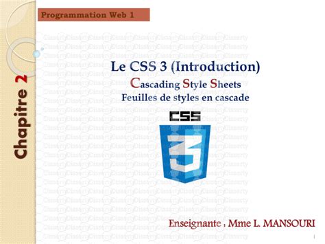 chapitre 2 le css 3 introduction cascading style sheets feuilles de