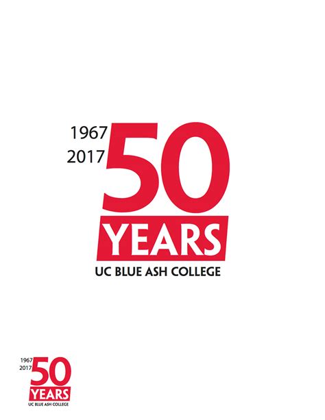 Uc Blue Ash College 50th Anniversary Logo Behance